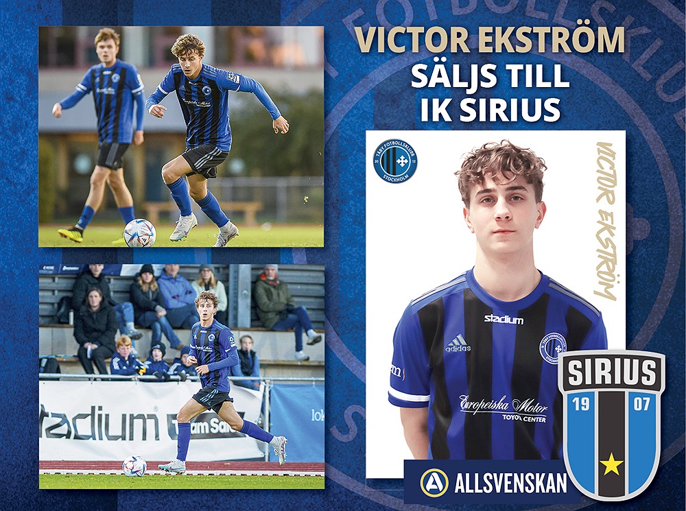 Victor Ekström säljs till IK Sirius / Täby FK - Herr